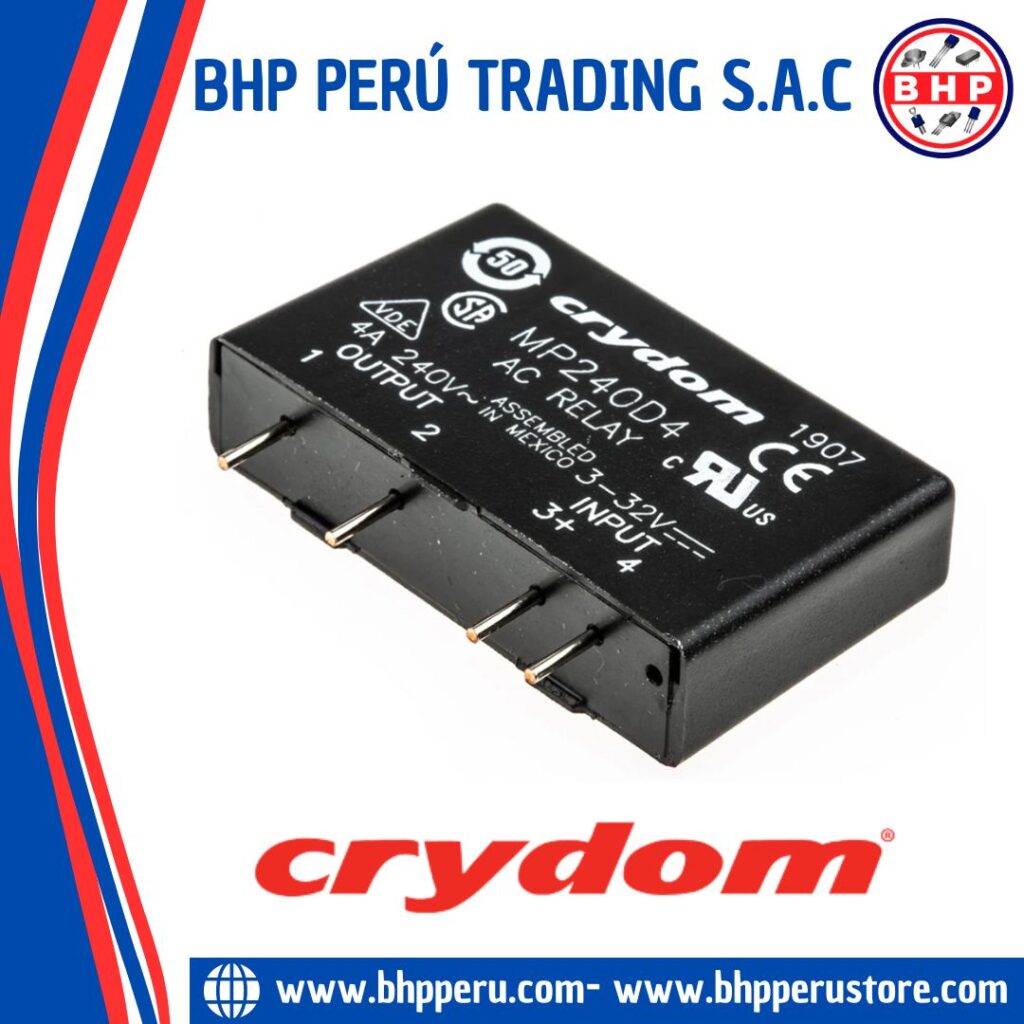 MP240D4 CRYDOM RELE ESTADO SOLIDO 4A – 240VAC, INPUT: 3-32VDC – BHP Perú Web