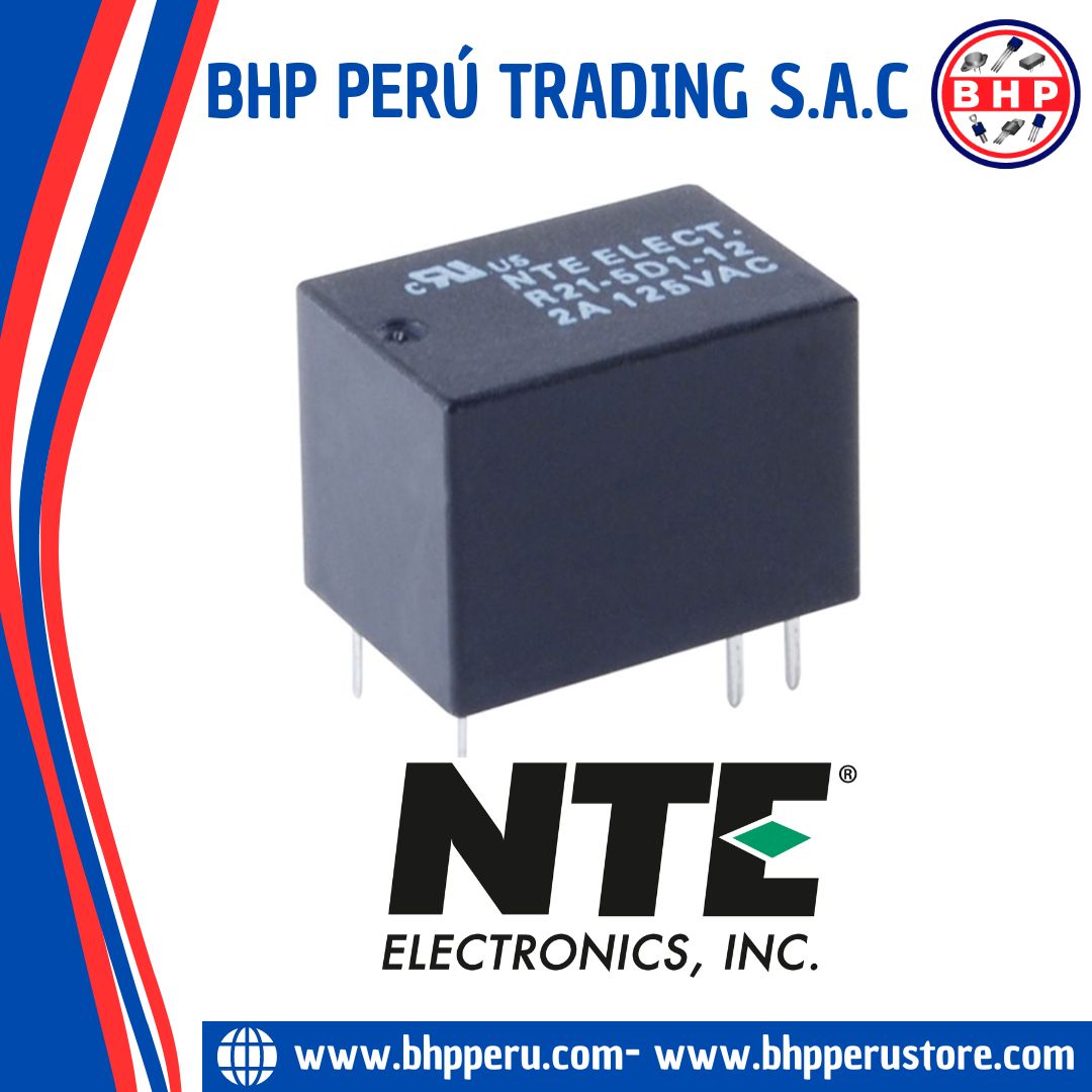 R21-502-24 NTE ELECTRONICS RELAY DE USO GENERAL SPDT 2A PCB 24VDC, 6 ...