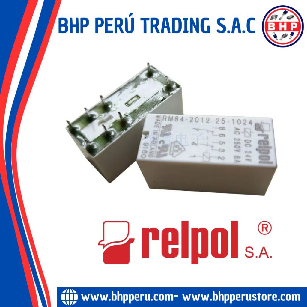RM84-2012-25-1024 RELPOL RELAY GENERAL PURPOSE DPDT 8A 24VDC. 8 PINES ...