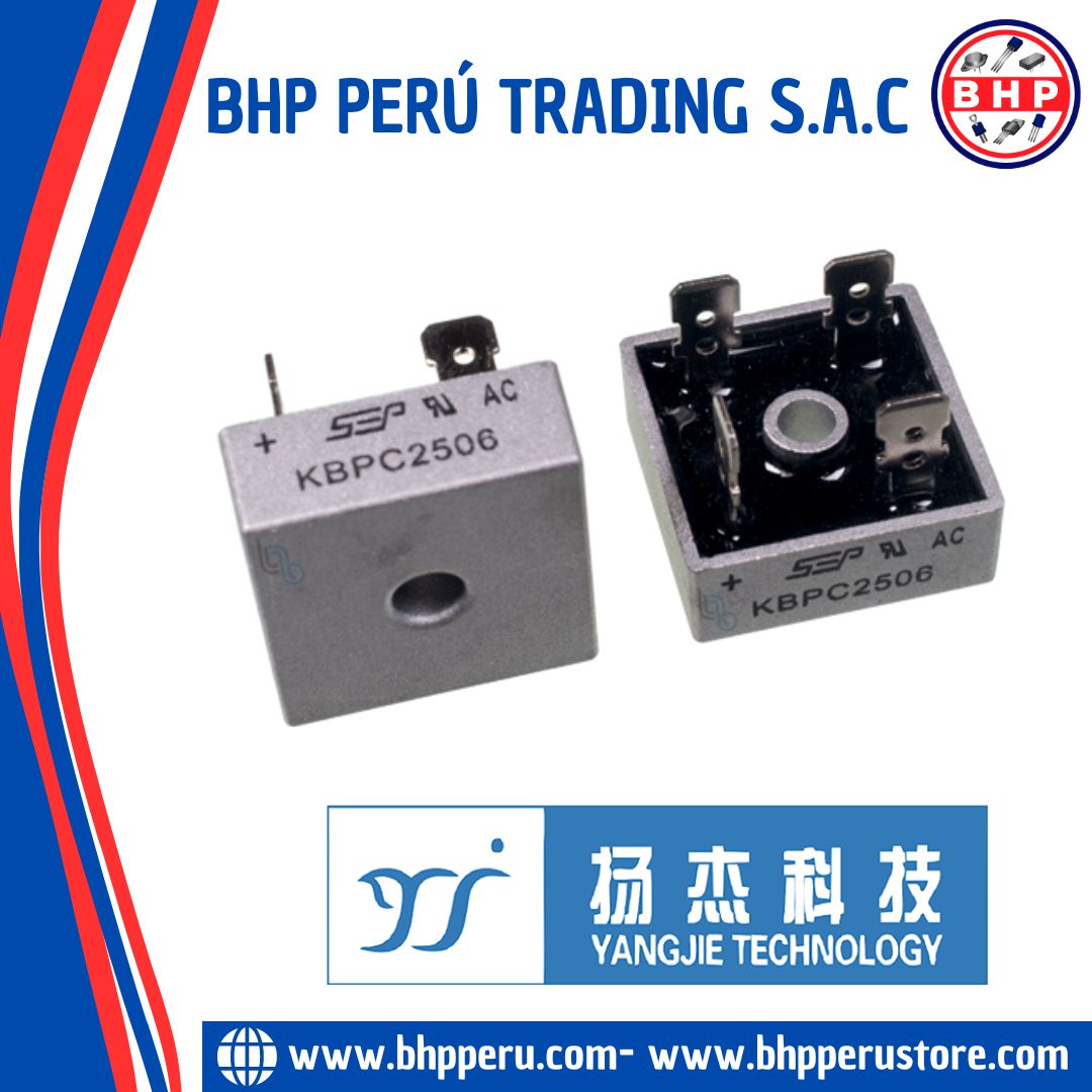 KBPC2506 YANGJIE TECHNOLOGY DIODO PUENTE MONOFÁSICO 600V 25A – BHP Perú Web