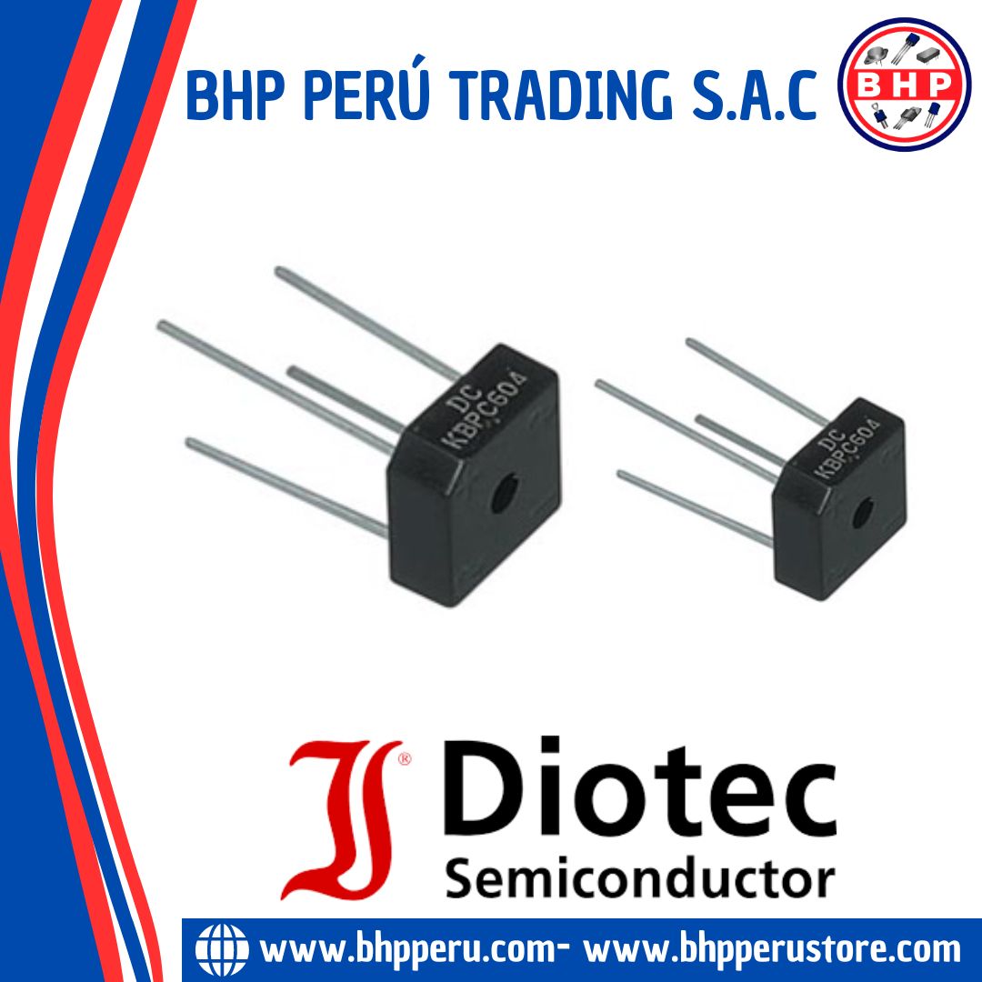 KBPC604 DIOTEC DIODO PUENTE MONOFÁSICO 6A / 400V. D-72 – BHP Perú Web