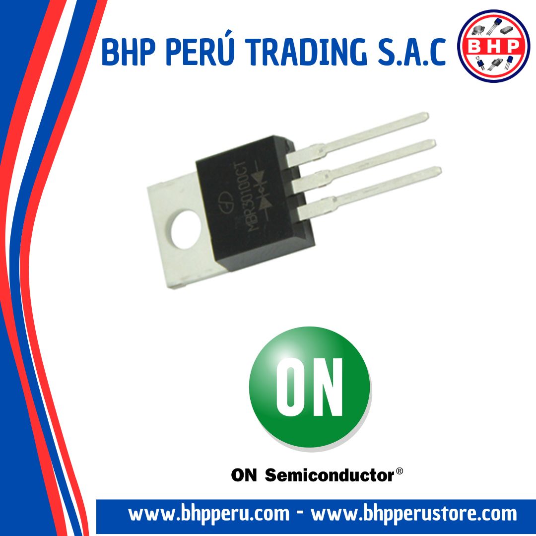 MBR30100CT ON SEMICONDUCTOR DIODO RECTIFICADOR SCHOTTKY 100V TO-220 ...