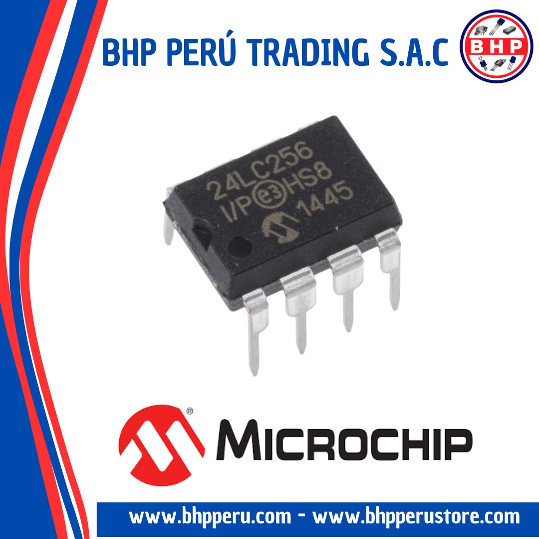 24LC256-I/P MICROCHIP CIRCUITO INTEGRADO I.C. EEPROM 256K-BIT 400KHZ DIP-8 – BHP Perú Web
