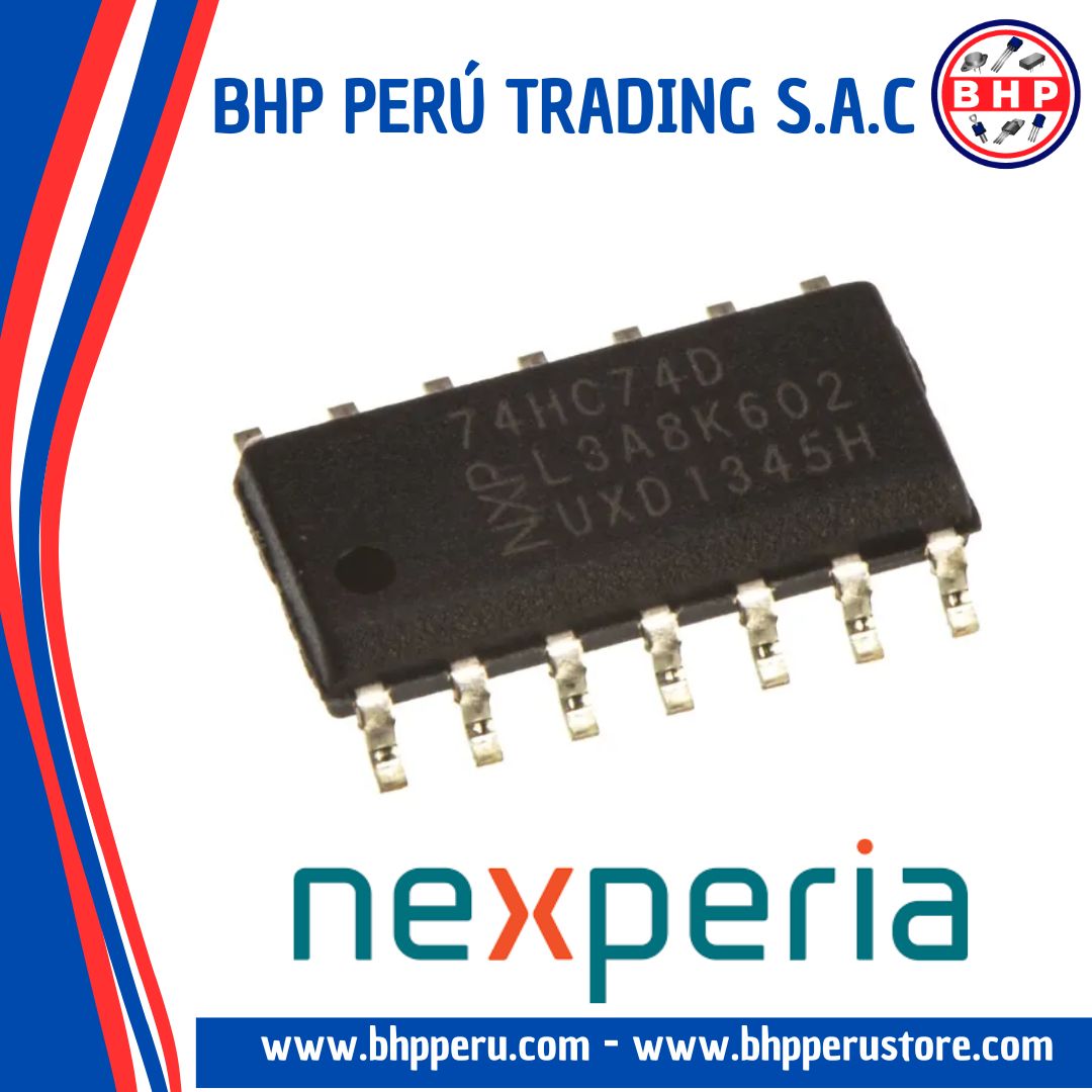 74HC74D NEXPERIA CIRCUITO INTEGRADO I.C. FF D-TYPE DUAL 1-BIT SOIC-14 – BHP Perú Web