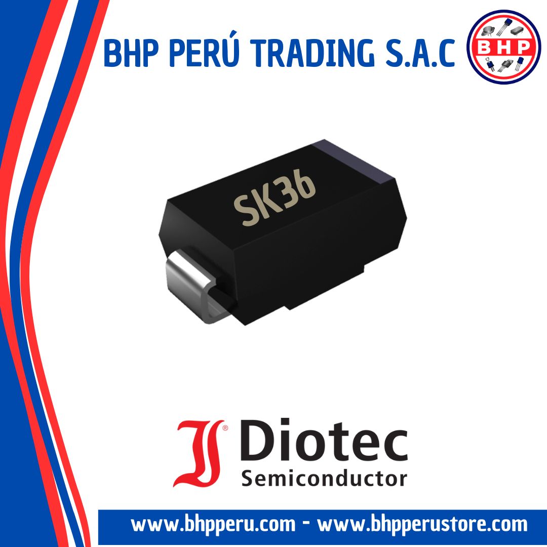 SK36 DIOTEC DIODO SCHOTTKY 60V 3A DO-214AB – BHP Perú Web