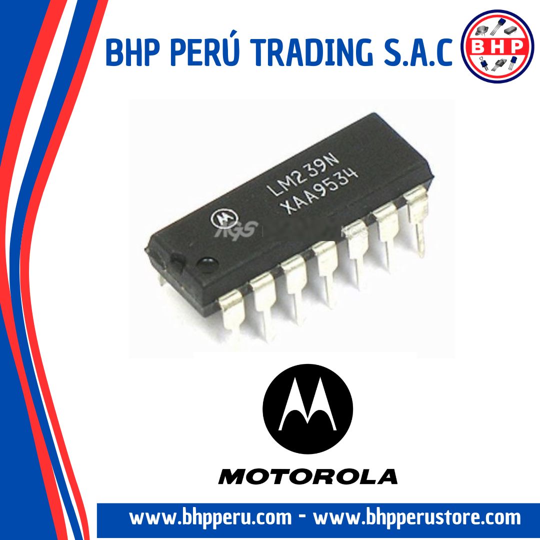 LM239N MOTOROLA CIRCUITO INTEGRADO I.C. QUAD DIFFERENCIAL COMPARATOR DIP-14 – BHP Perú Web
