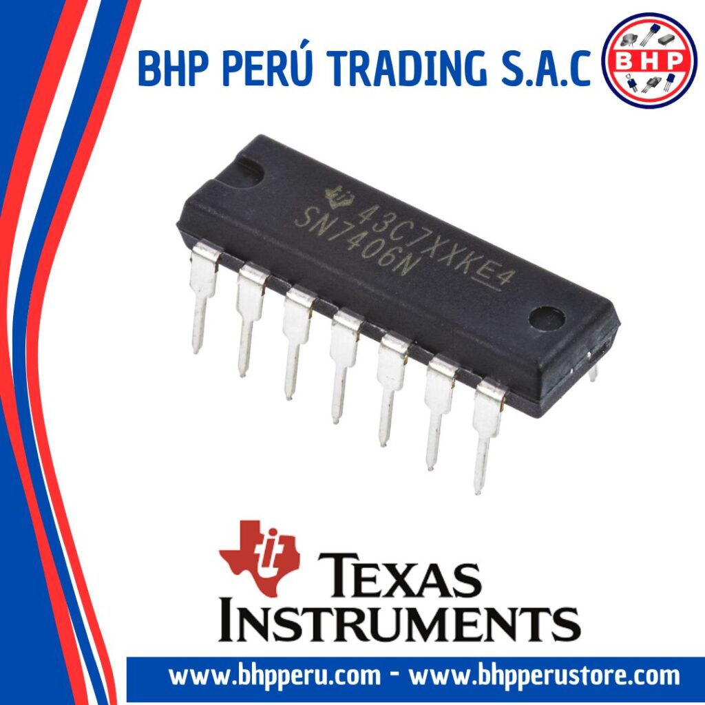 SN7406N TEXAS INSTRUMENTS CIRCUITO INTEGRADO I.C. INVERTER HEX 1-INPUT ...