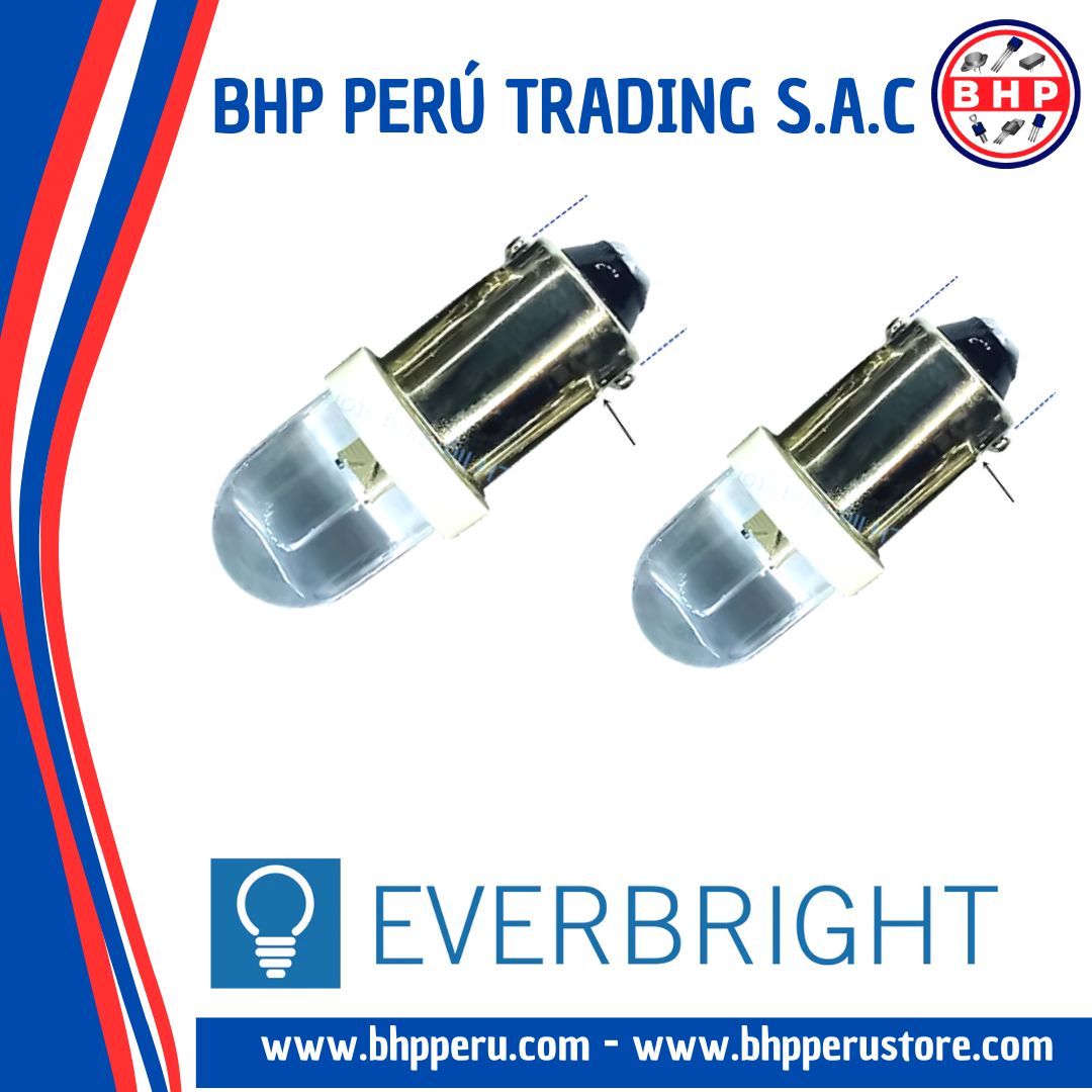 BA9S-DC6V EVERBRIGHT LAMPARA PIMBALL LED BA9S 6VDC. GE 44. BLANCO – BHP ...