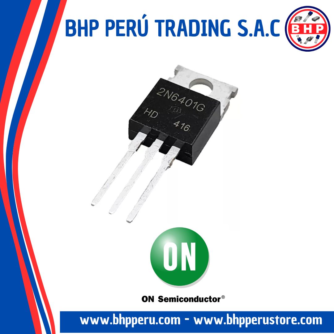 2N6401G ON SEMICONDCUTOR TRANSISTOR SCR 100V 16A TO-220AB – BHP Perú Web