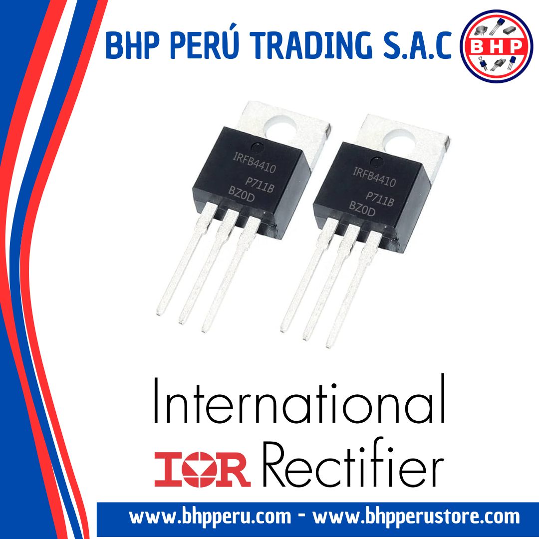 IRFB4410 INTERNATIONAL RECTIEFER TRANSISTOR MOSFET N-CHANNEL 100V – 96A ...