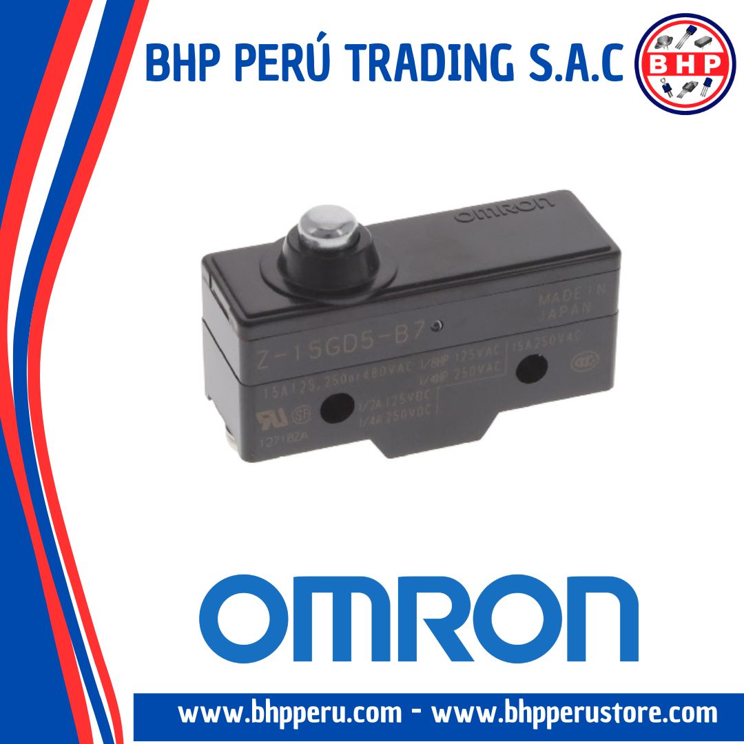 Z-15GD5-B7 OMRON MICROSWITCH ACTION SPDT 15A 125V/250VAC. SHORT – BHP ...