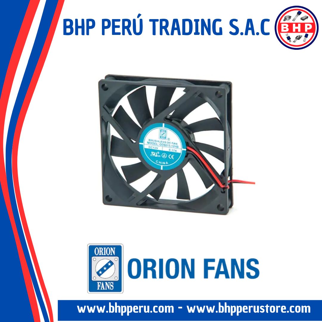 OD8015-24HB ORION FANS VENTILADOR AXIAL FAN SQUARE 24VDC, 30CFM, 0.10A ...