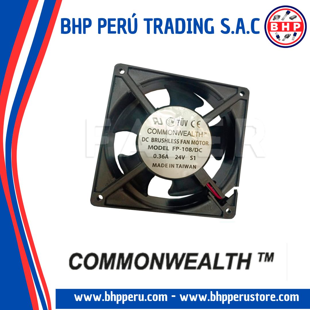 FP-108EX-24VDC COMMONWEALTH VENTILADOR AXIAL 24VAC 0.86/0.76A ...