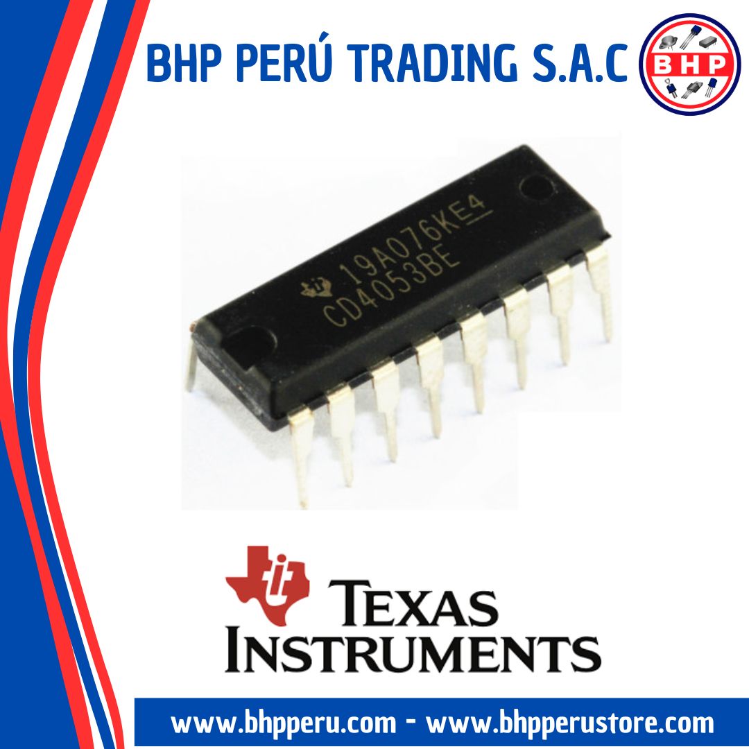 CD4053BE TEXAS INSTRUMENTS CIRCUITO INTEGRADO MUX/DEMUX TRIPLE 2X1 DIP ...