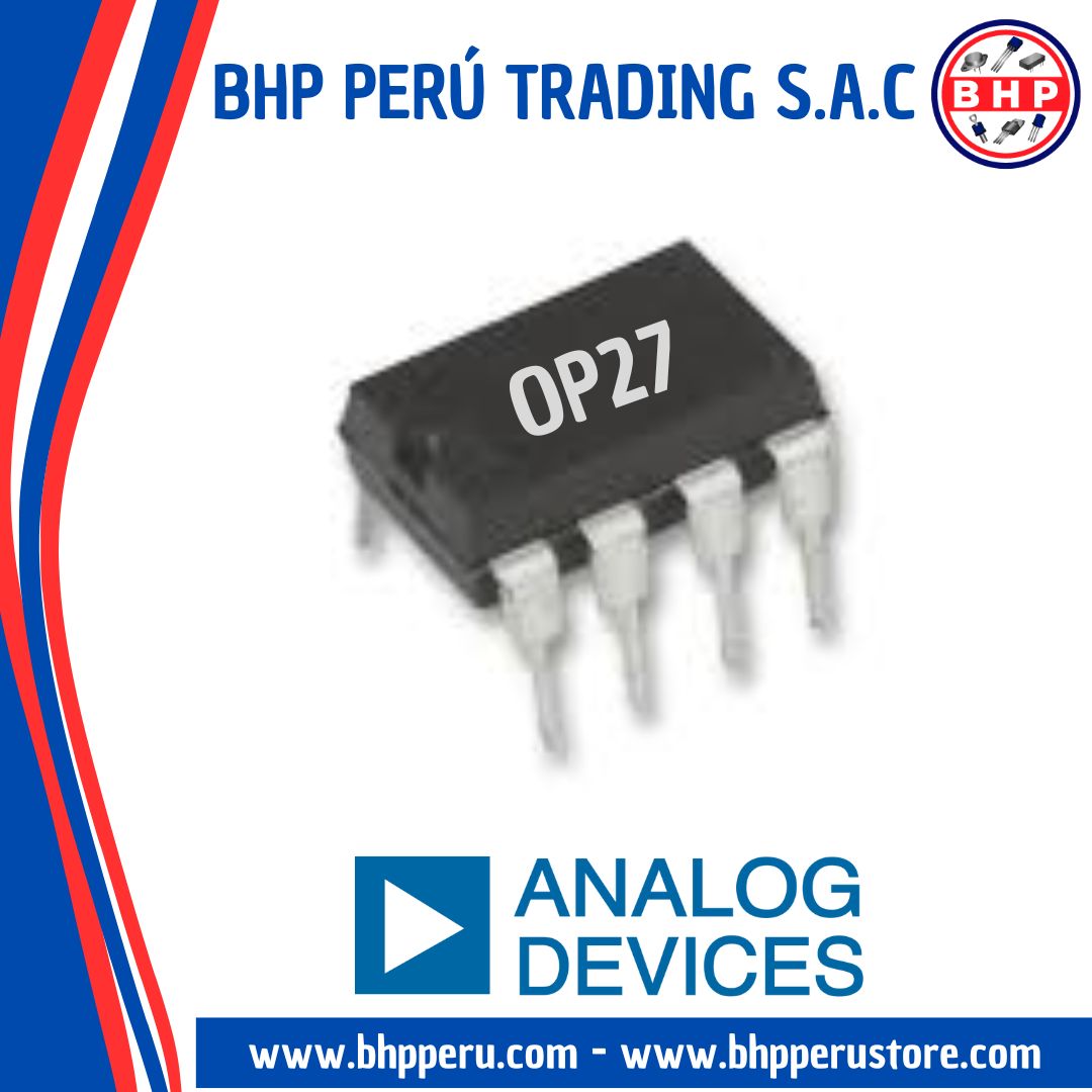 OP27 ANALOG DEVICE CIRCUITO INTEGRADO OPAMP GENERAL PURPOSE 8MHZ DIP-8 ...